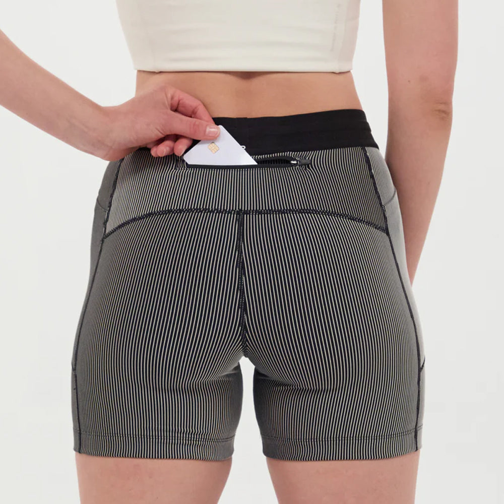Bandit Running Striped Cadence 5" Compression - Black/Chalk – CCACHE