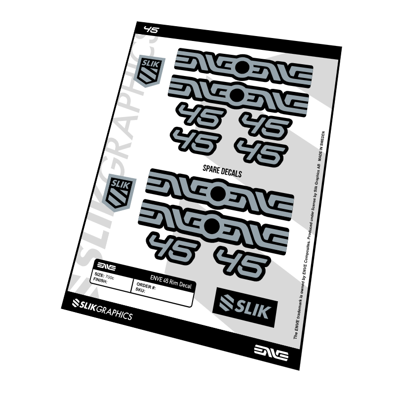 Slik Graphics Decal Kit for ENVE Foundation 45 - Silver – CCACHE