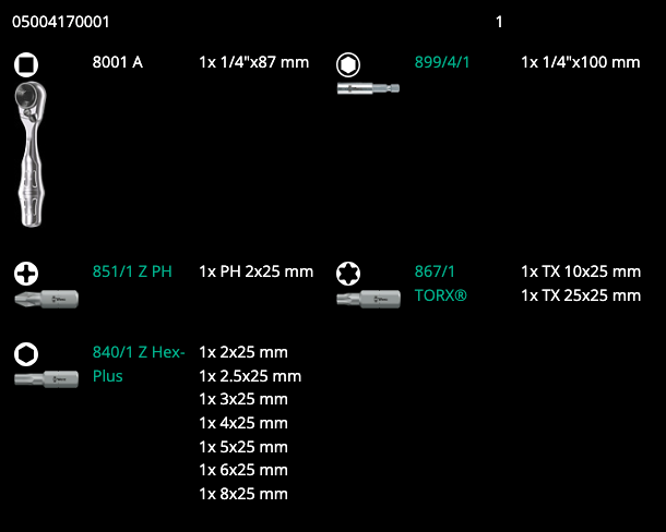 Wera Bicycle Set 1 Bits Assortment With Ratchet – CCACHE