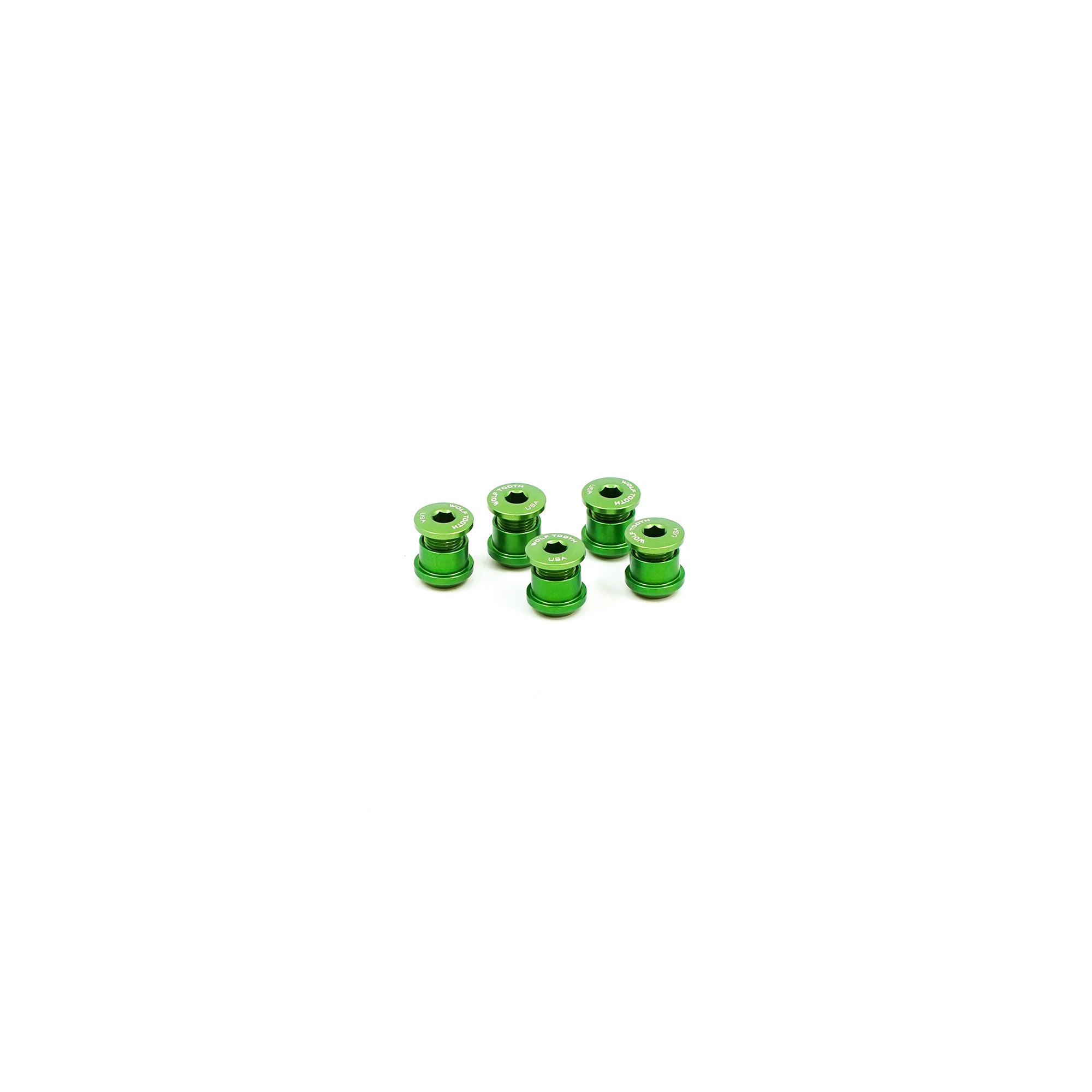 Wolf Tooth Set of 5 Chainring Bolts and Nuts for 1x - Green – CCACHE